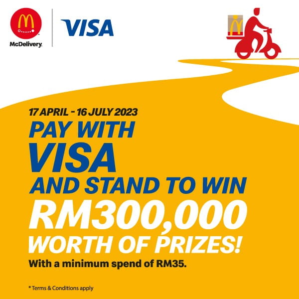 Spend & Win RM300,000 In Prizes With Visa - McDelivery Malaysia