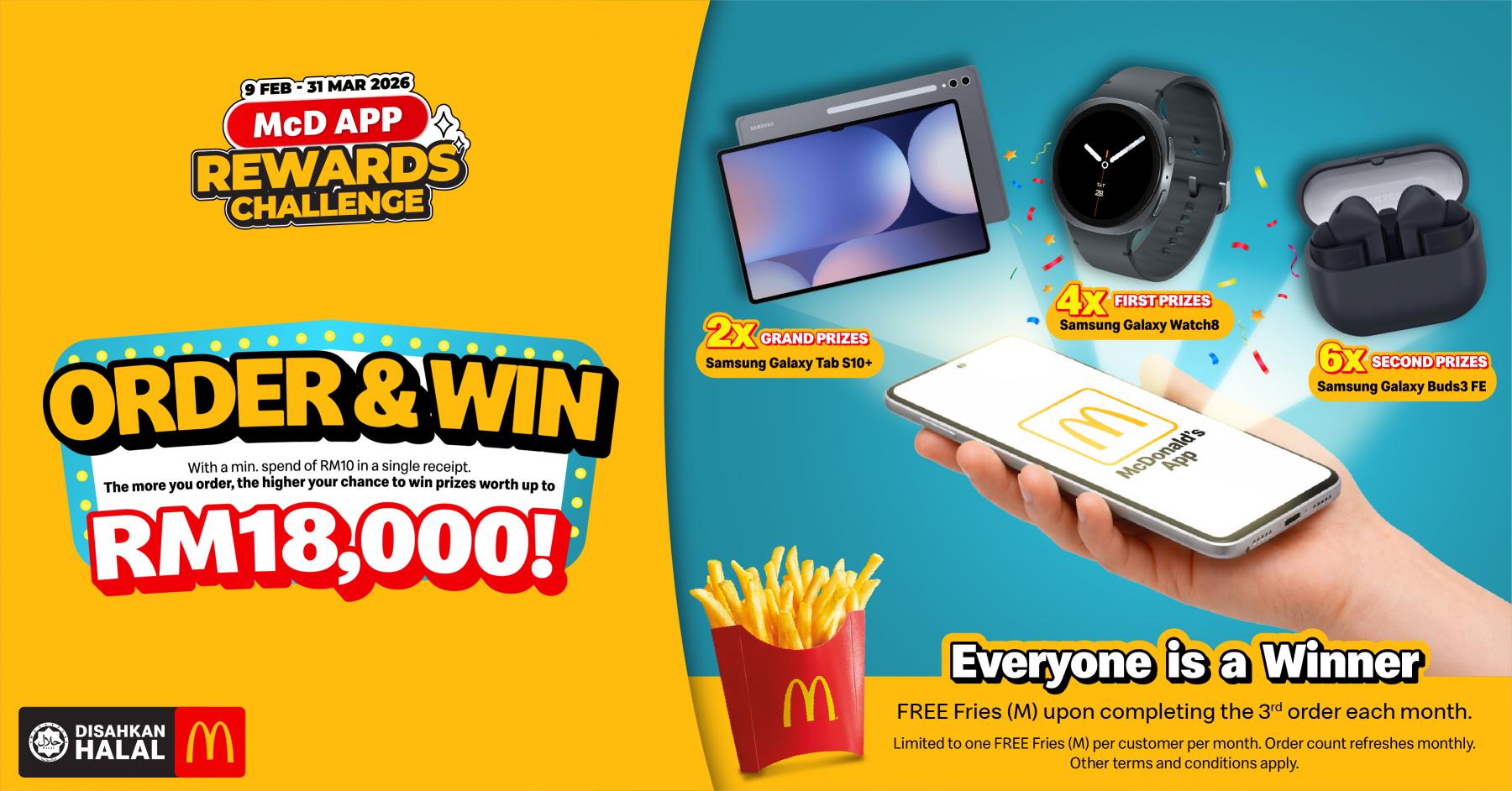 McDonald's Malaysia | Rewards Challenge is here! ORDER & WIN!