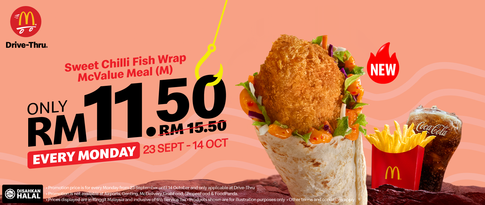 McDonald's Malaysia | Beat Monday Blues with Sweet Chilli Fish Wrap